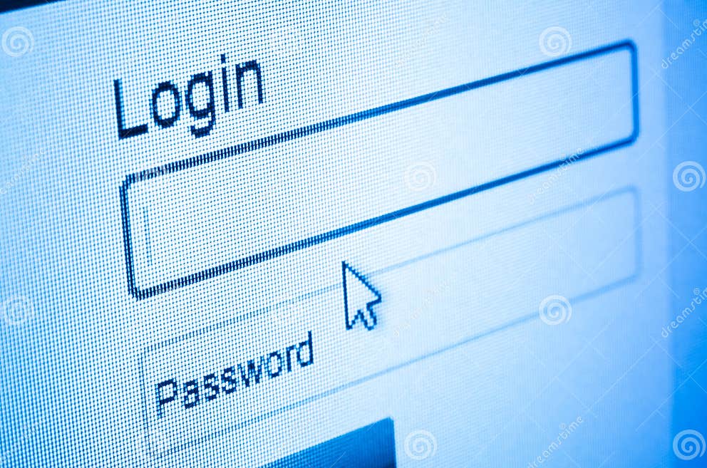 Login screen stock image. Image of website, security - 20137335