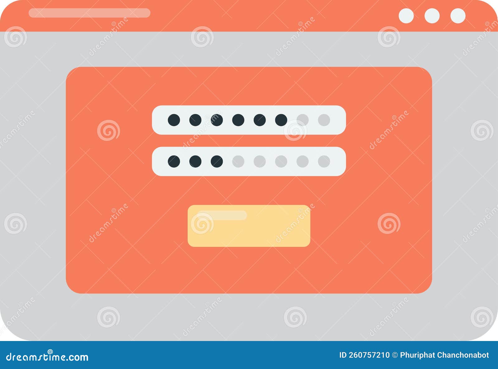 Login Screen Illustration in Minimal Style Stock Vector - Illustration ...