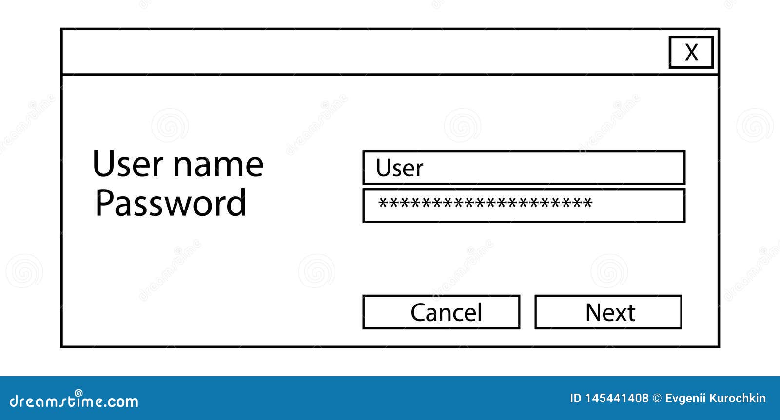Login Screen of the Operating System User Stock Illustration ...