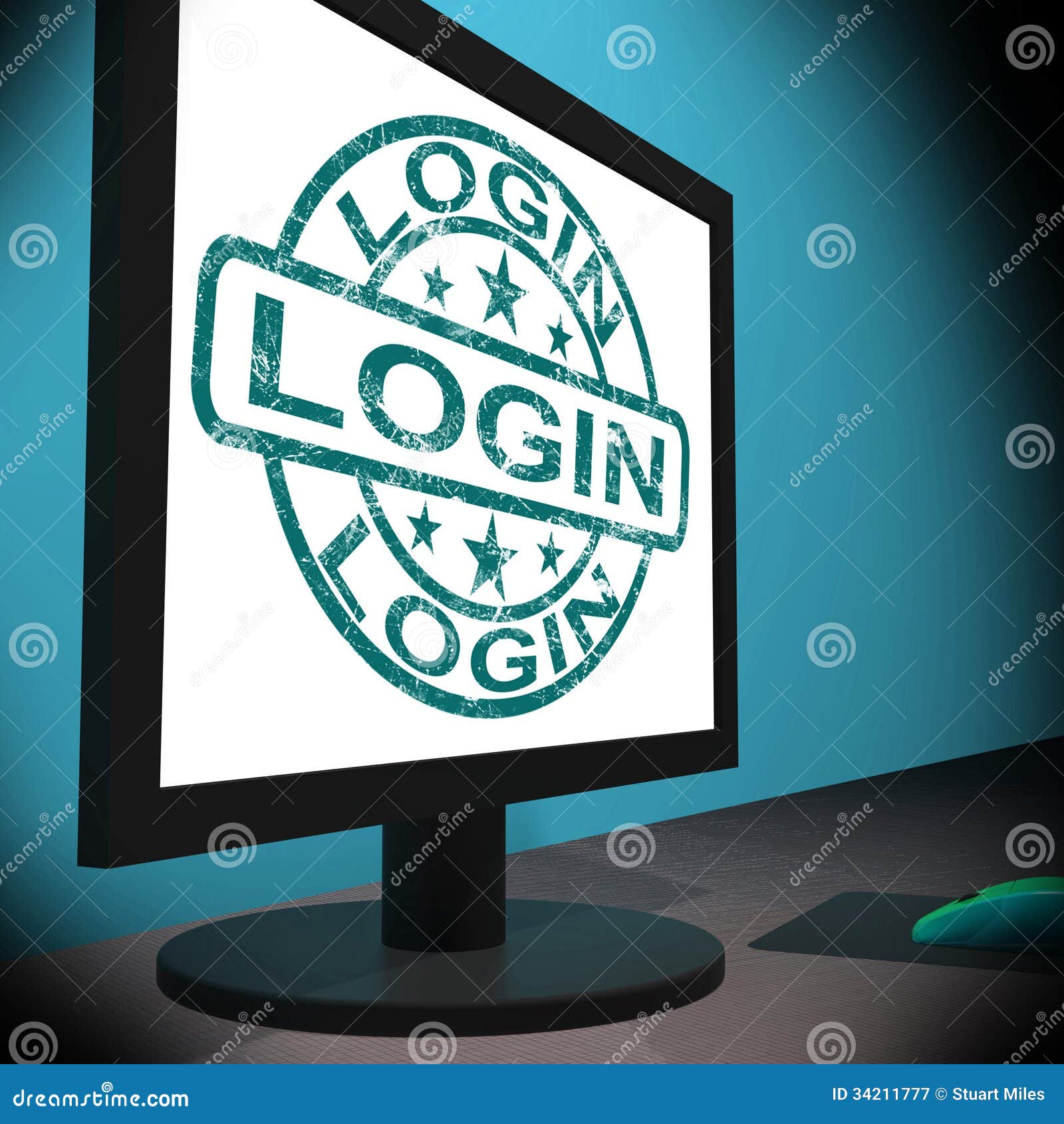 Login Screen Shows Web Internet Log in Security Stock Illustration ...