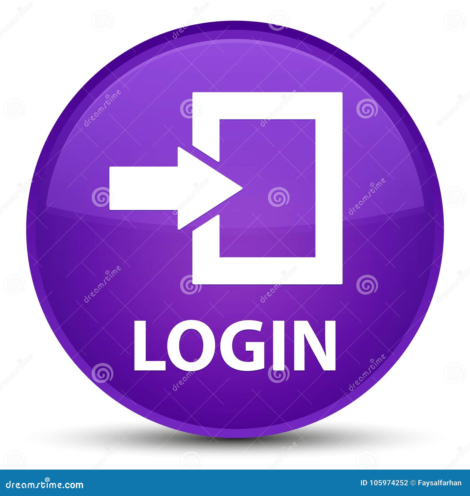 Login Special Purple Round Button Stock Illustration - Illustration of ...
