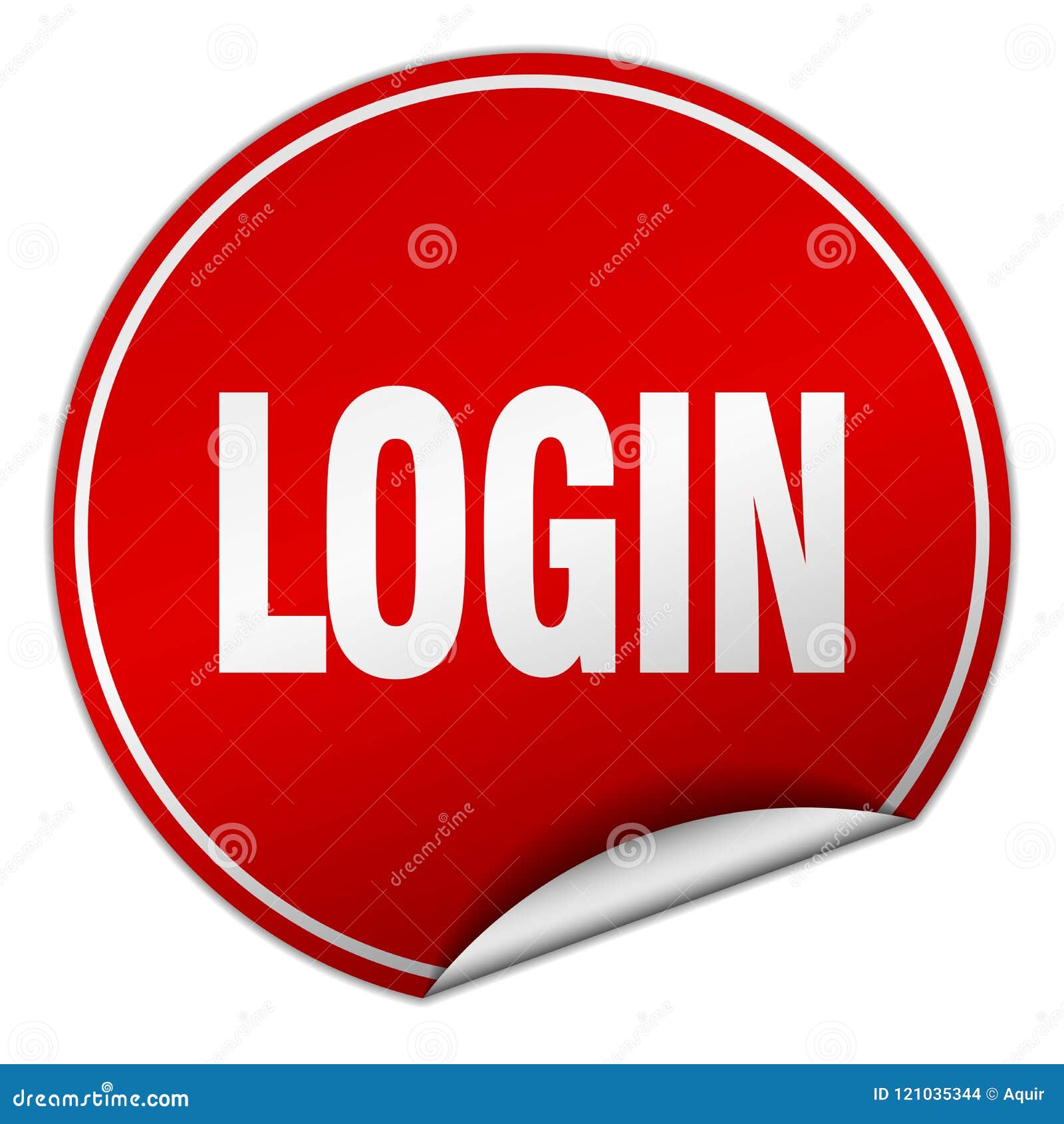 Login sticker stock vector. Illustration of label, isolated - 121035344