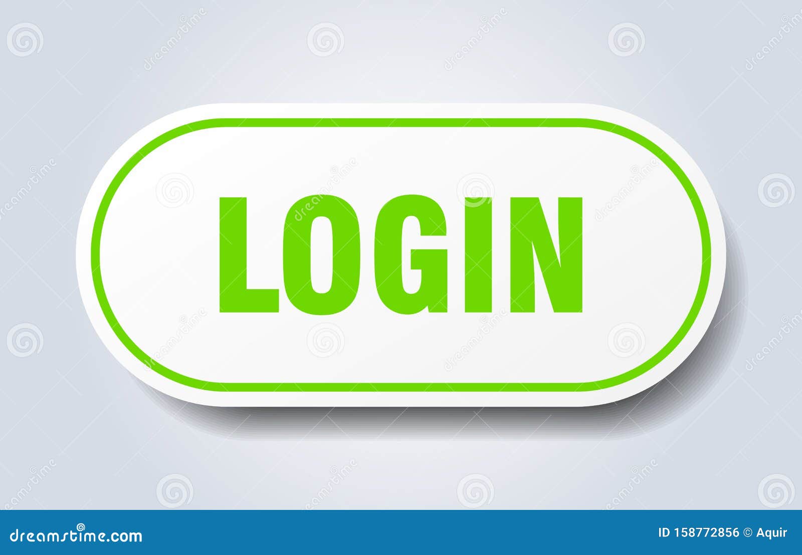 Login sticker. stock vector. Illustration of isolated - 158772856