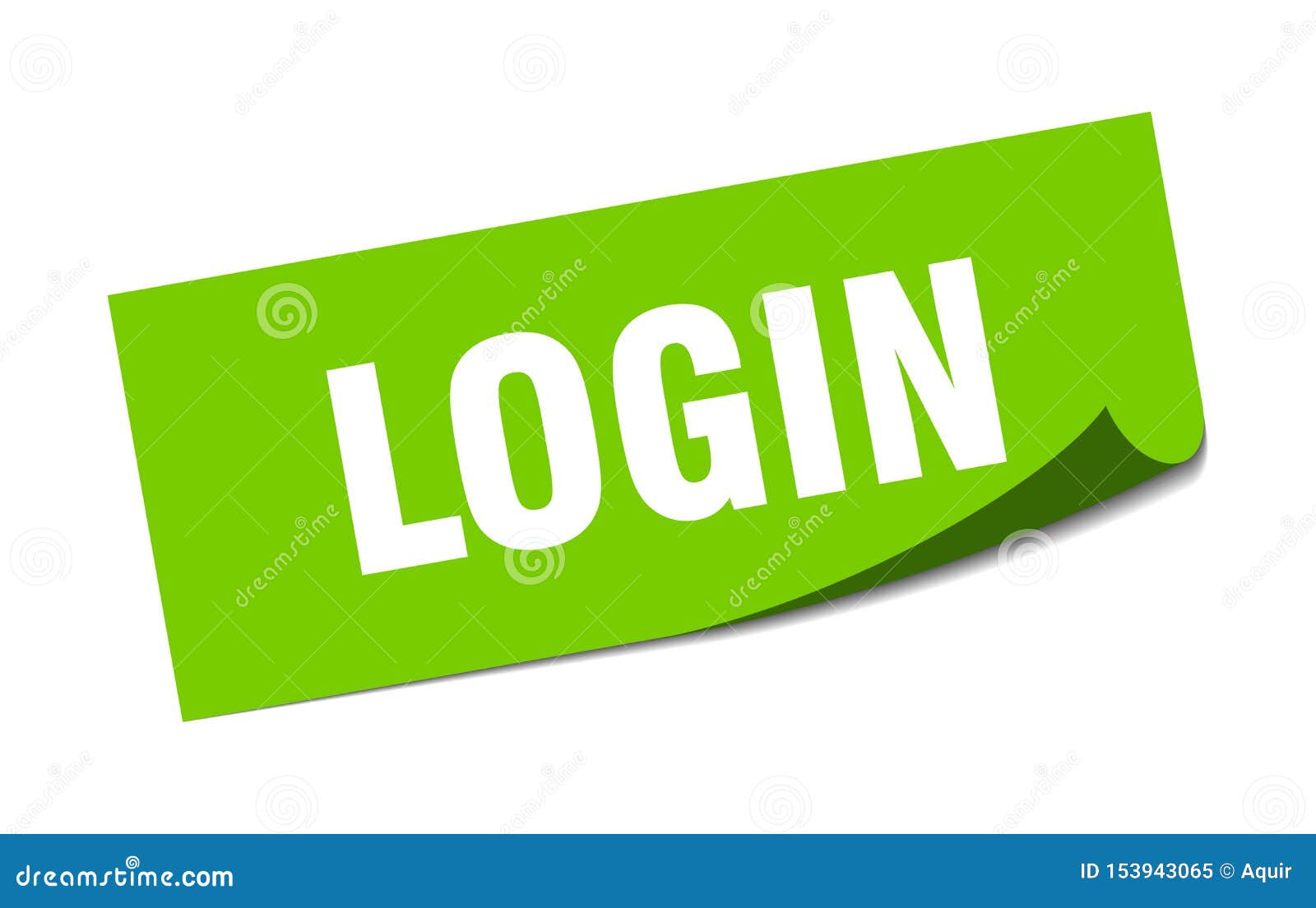 Login sticker. stock vector. Illustration of peel, price - 153943065