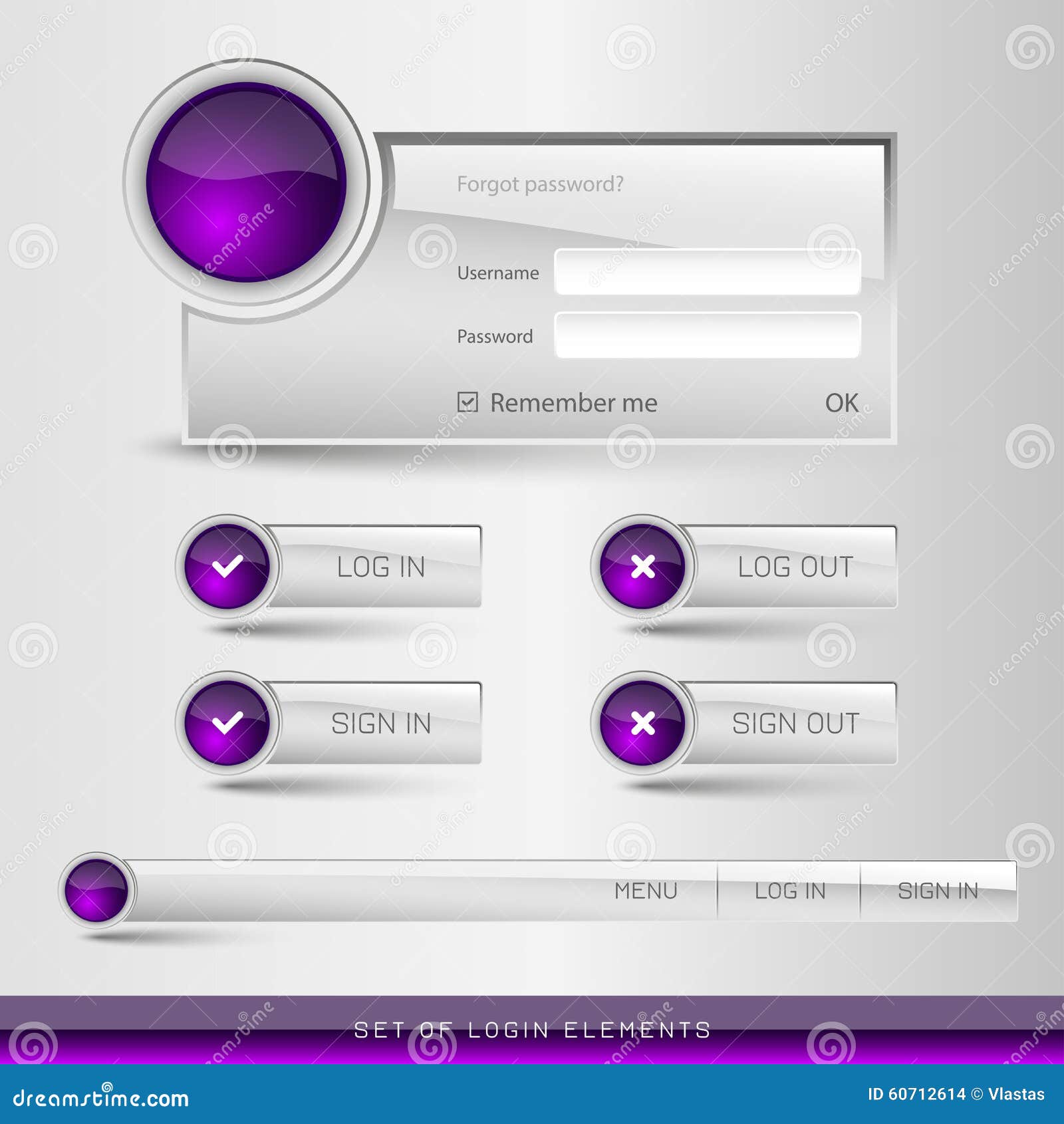 Login Template stock vector. Illustration of business - 60712614