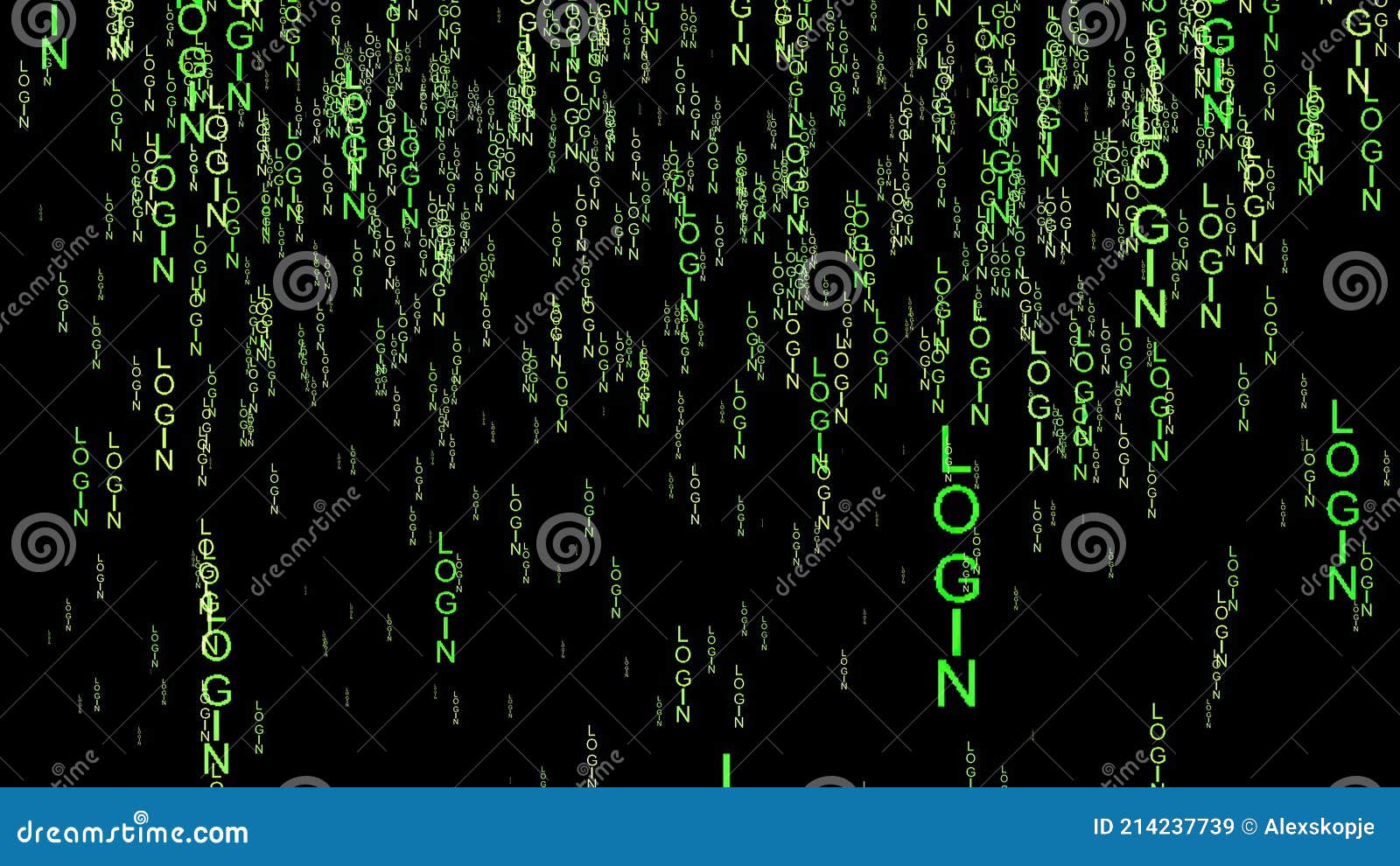 Login text code on the web stock illustration. Illustration of binary ...