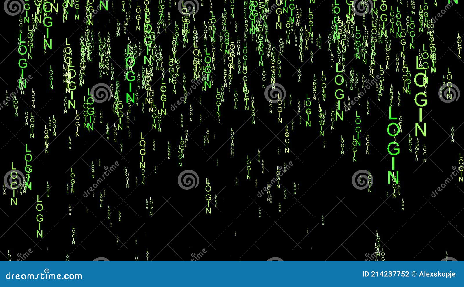 Login text code on the web stock illustration. Illustration of safe ...