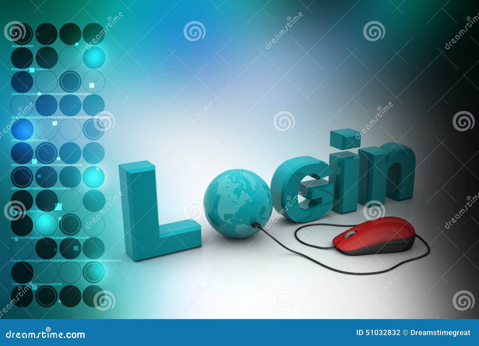 Login Text Connect with Computer Mouse Stock Illustration ...