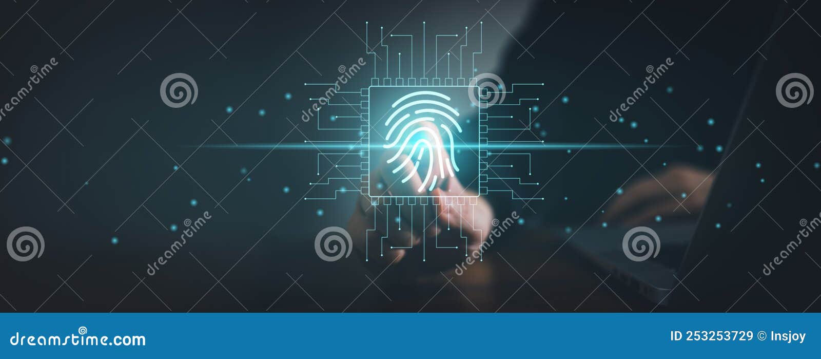 Fingerprint Scan for Secure Access and Unlock Design Concept Stock ... Fingerprint Scan for Secure Access and Unlock Design Concept Stock ...