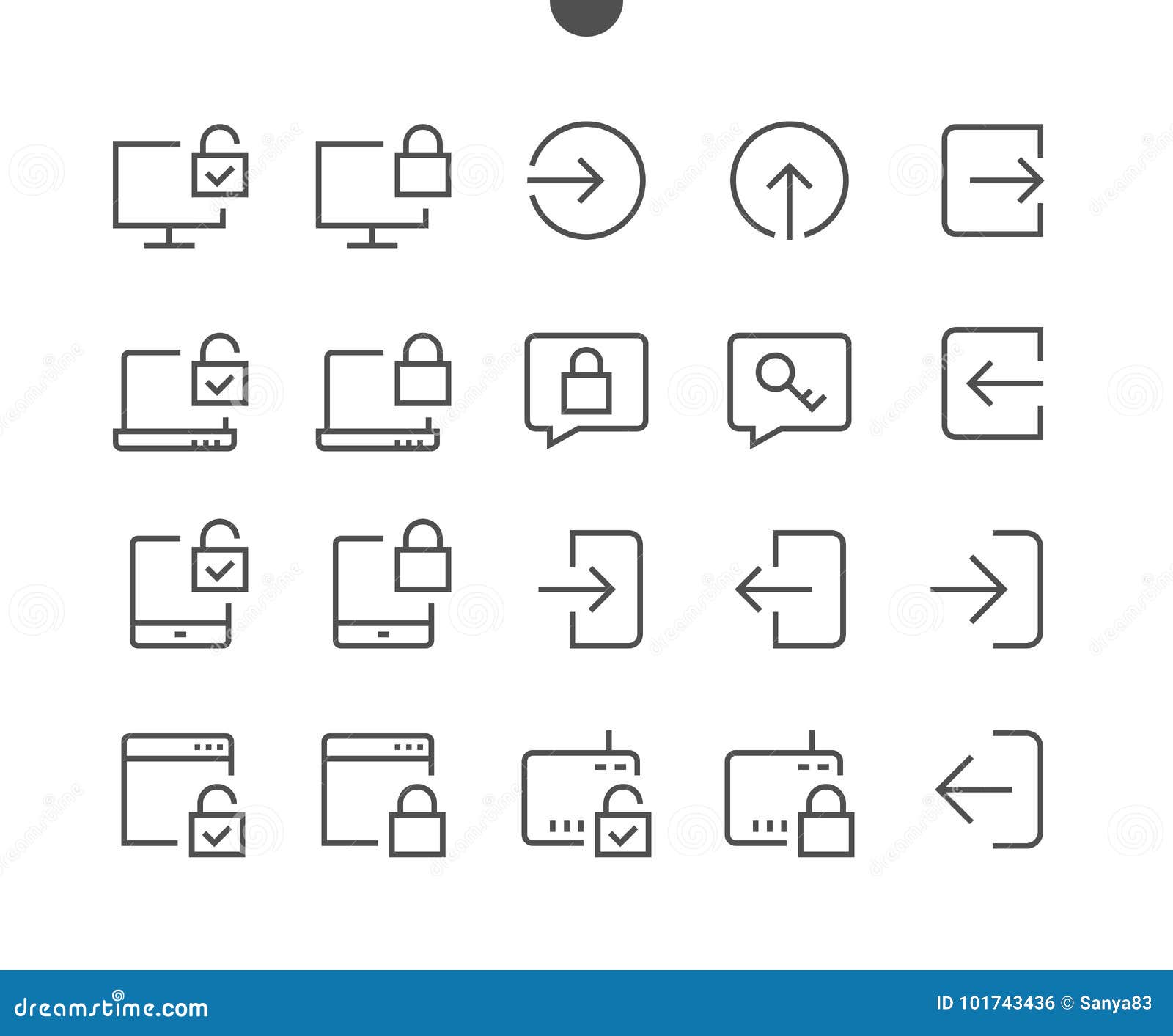 Login UI Pixel Perfect Well-crafted Vector Thin Line Icons 48x48 Ready ...