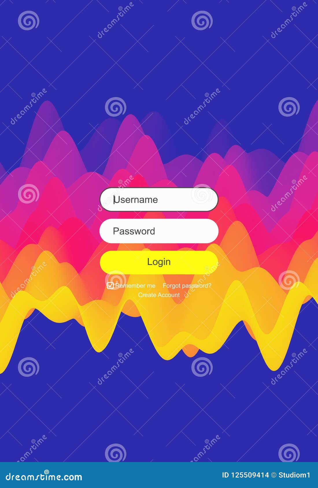 Login User Interface Modern Screen Design For Mobile App And Web