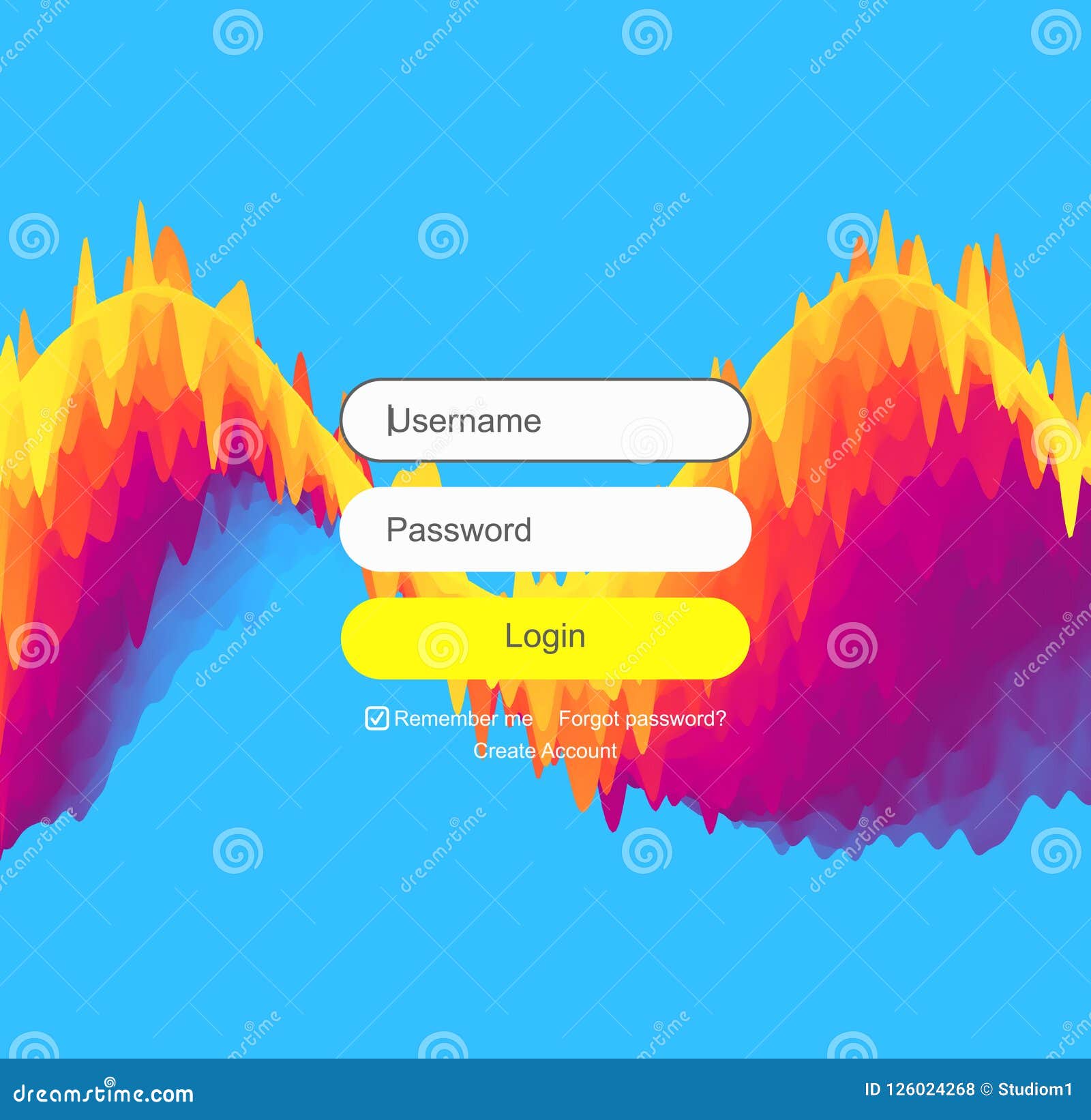 Login User Interface Modern Screen Design For Mobile App And Web