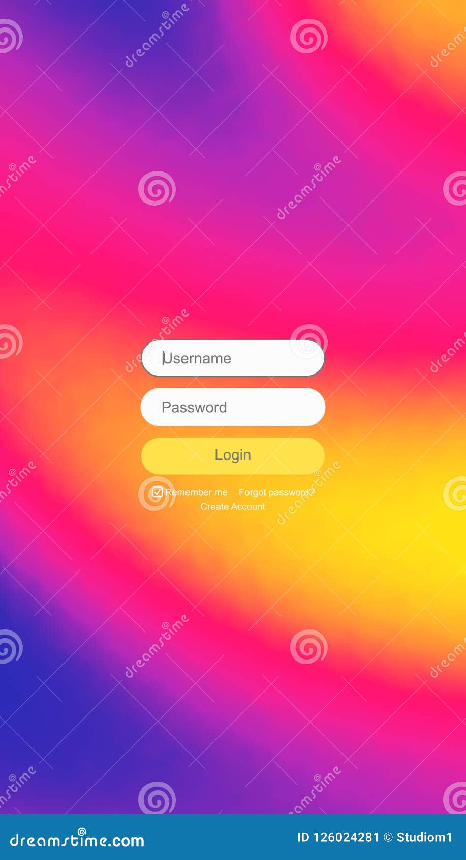 Login User Interface Modern Screen Design For Mobile App And Web