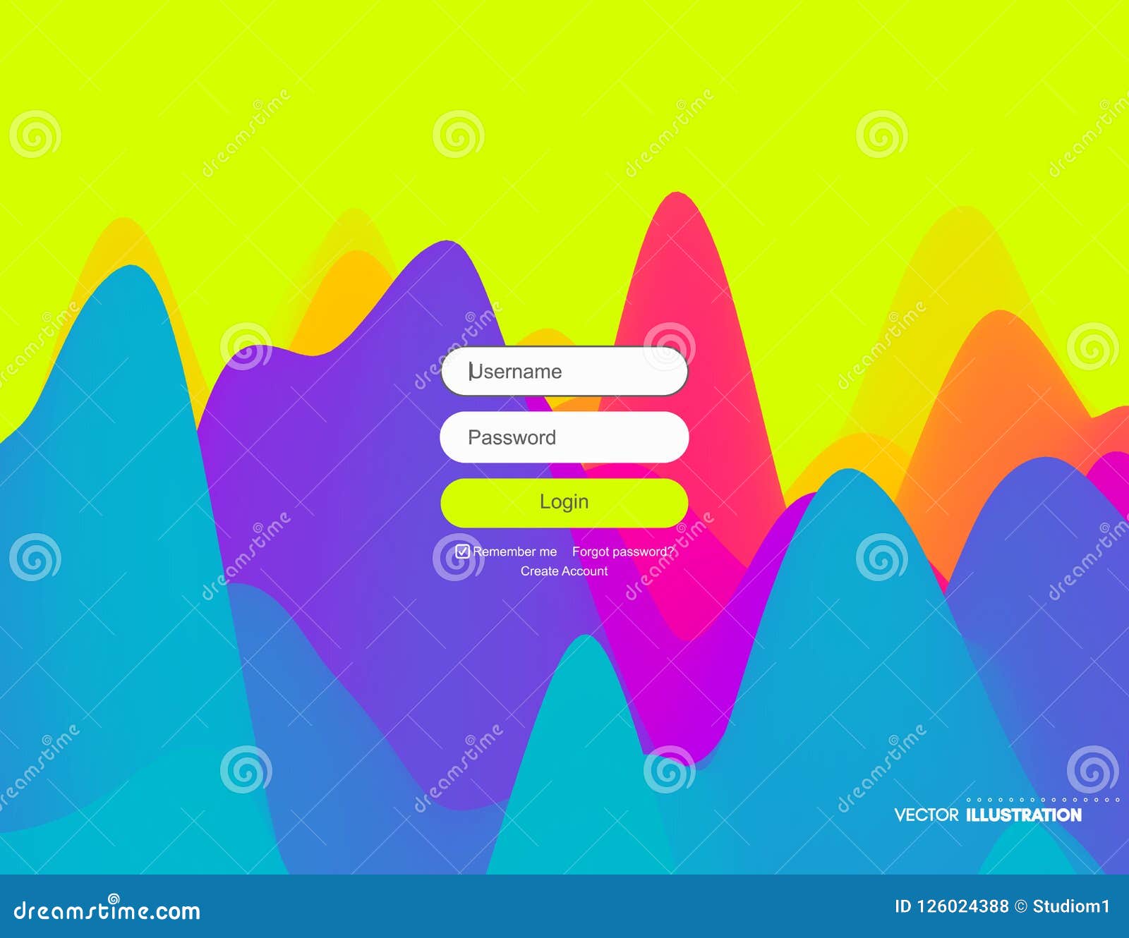 Login User Interface. Modern Screen Design for Mobile App and Web ...
