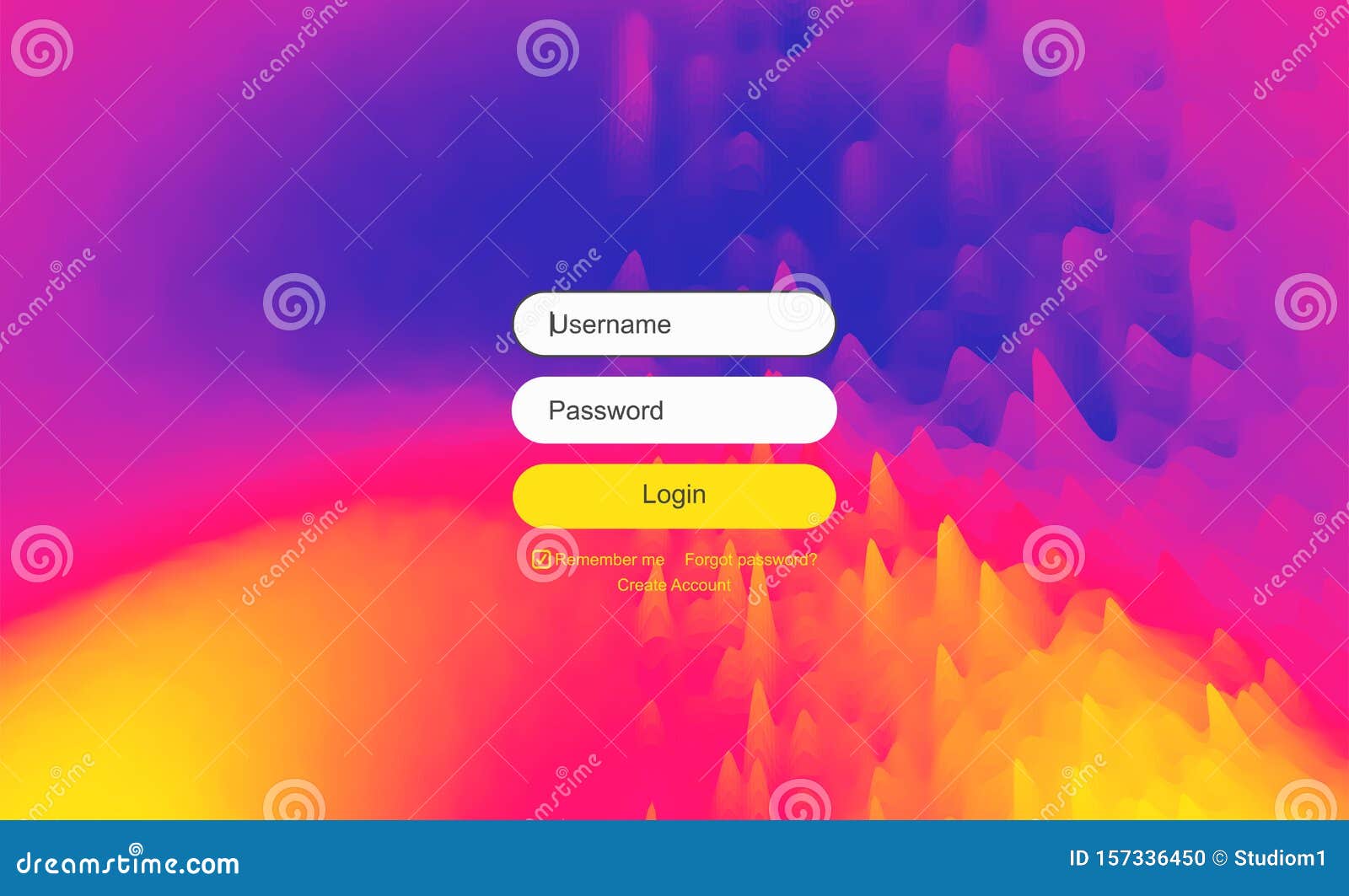 Login User Interface Modern Screen Design For Mobile App And Web