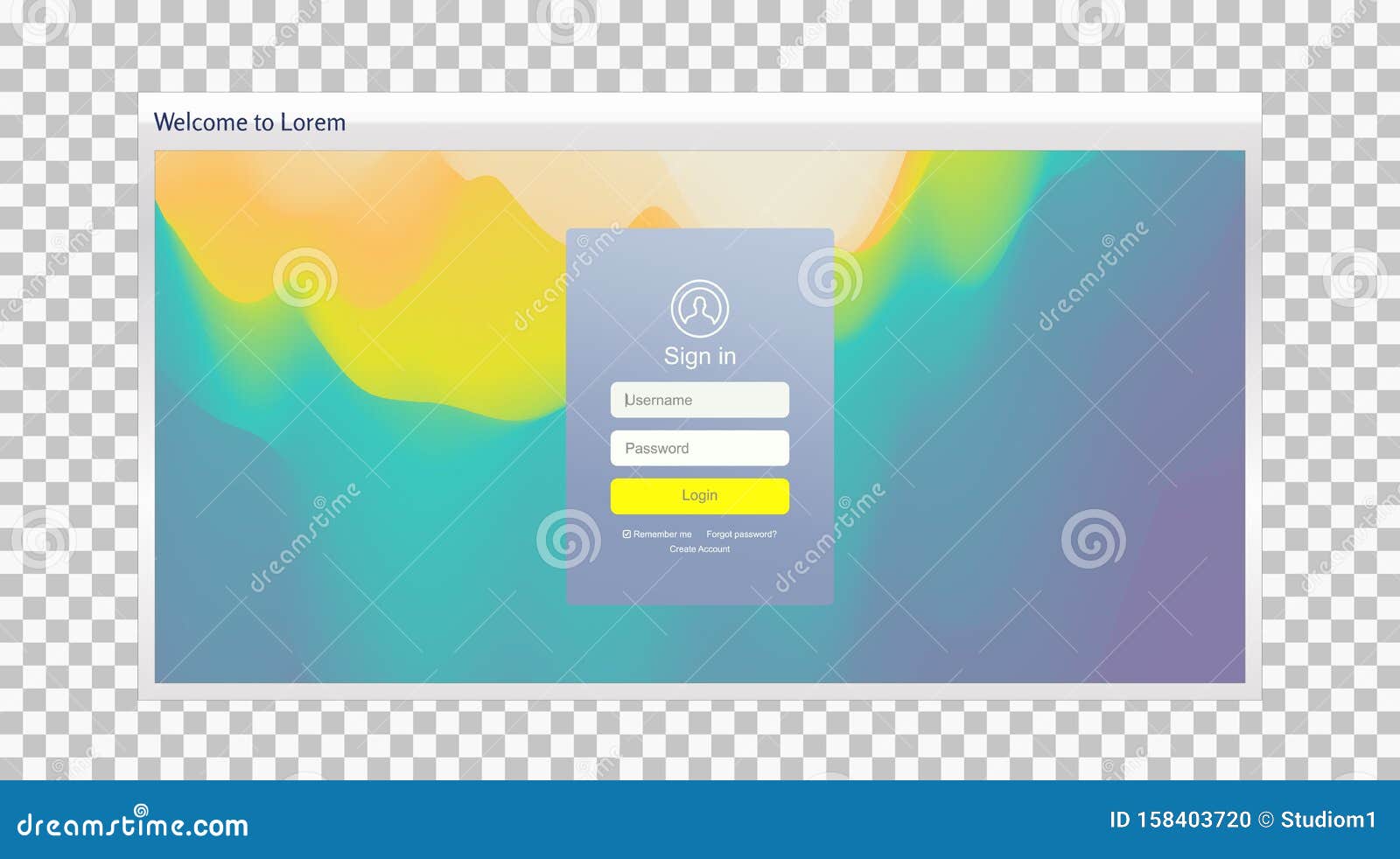 Login User Interface. Modern Screen Design for Mobile App and Web ...