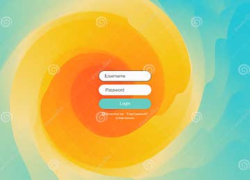 Login User Interface. Modern Screen Design for Mobile App and Web Design. Gradient Background ...