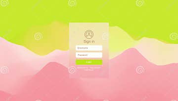 Login User Interface. Modern Screen Design for Mobile App and Web Design. Gradient Background ...