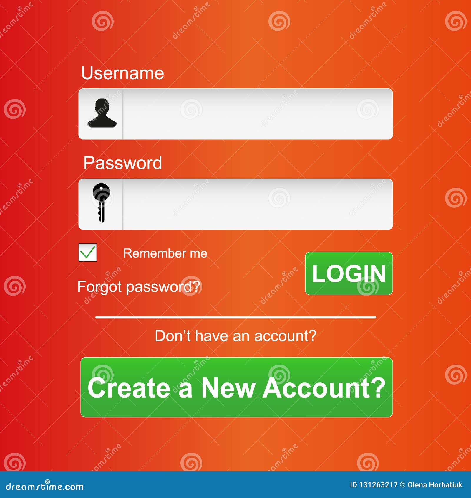 Login User Interface. Sign in Web Element Template Window. Business ...