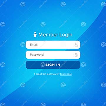 Login User Interface. Sign in Web Element Template Window. Business Website Modern Ui Stock ...