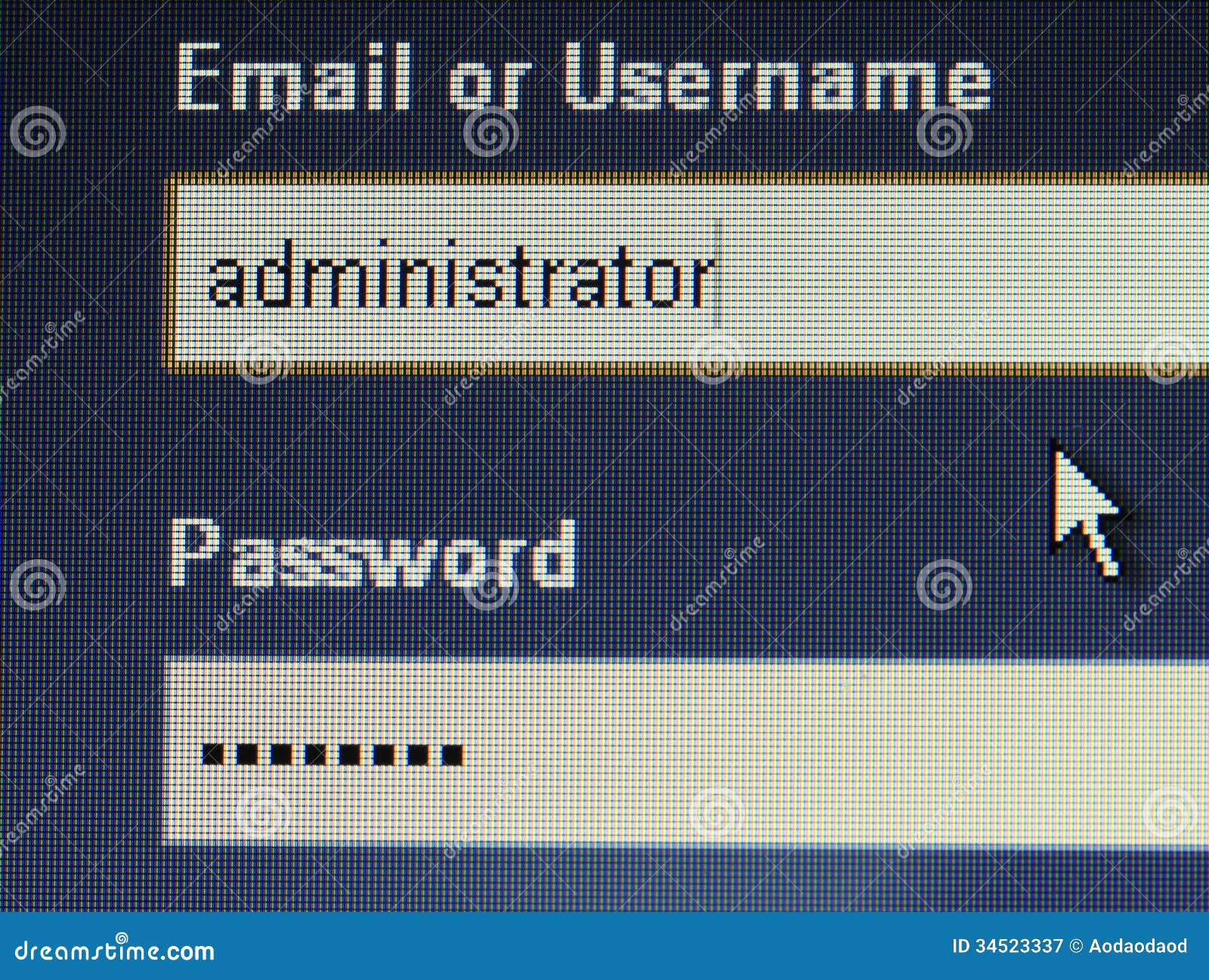Login username password stock image. Image of access - 34523337