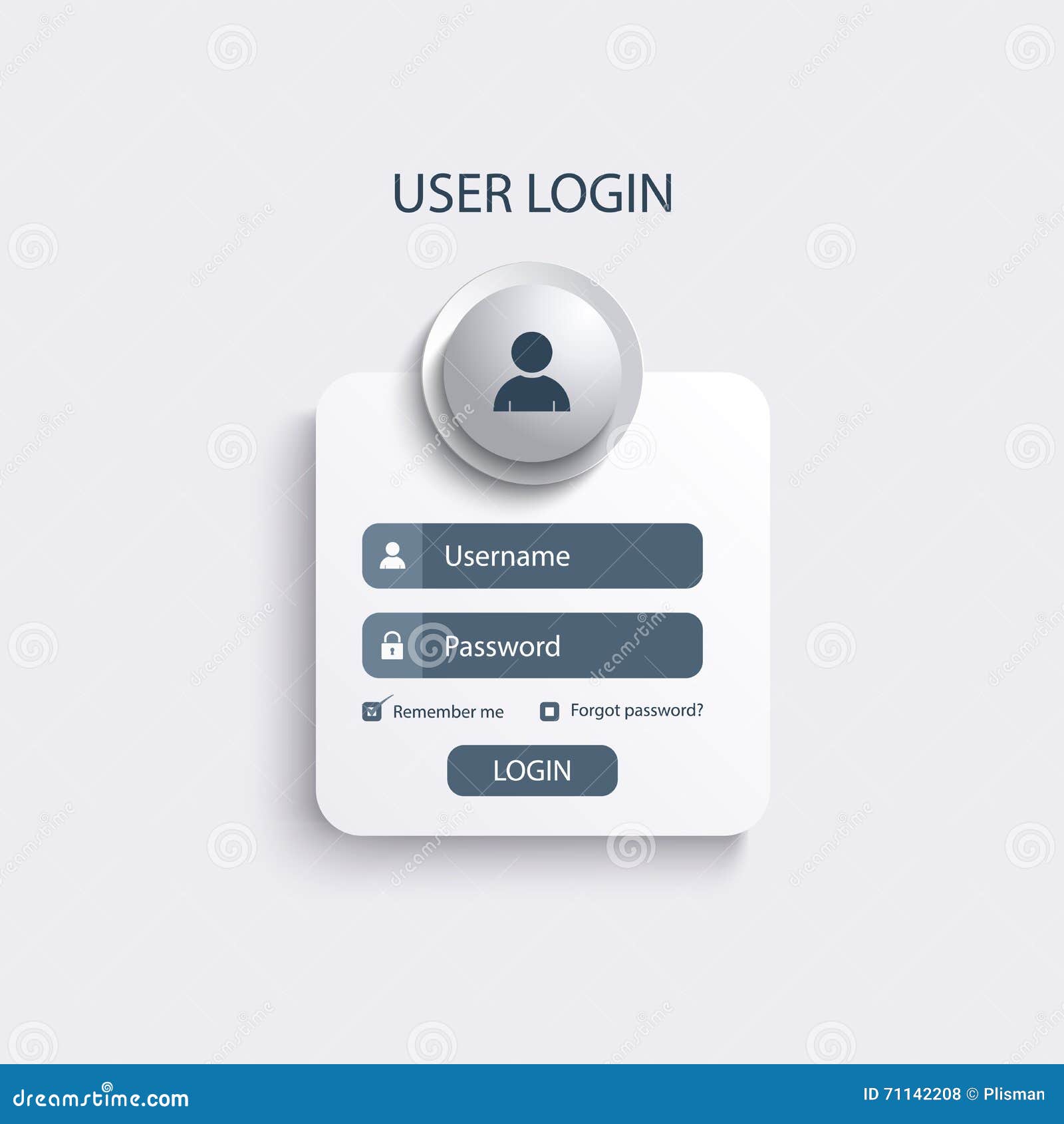 Login web screen template stock vector. Illustration of entry - 71142208