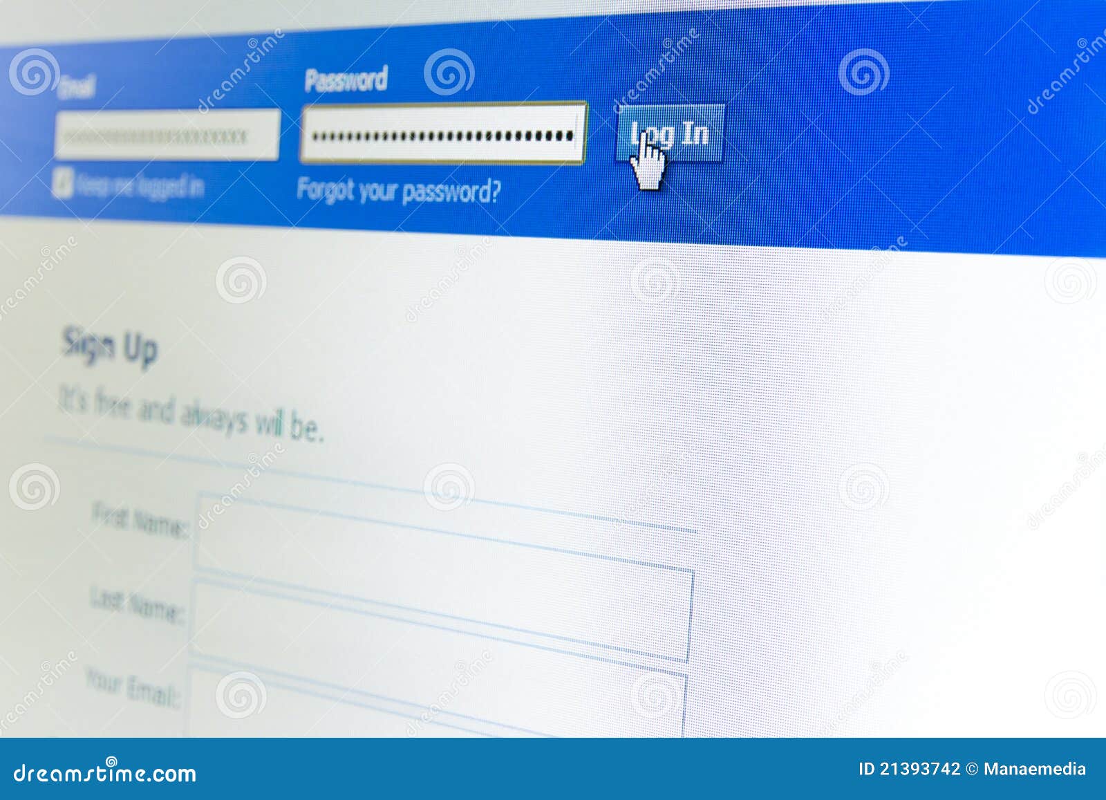 Login on a Website on Facebook Editorial Photography - Image of secure ...