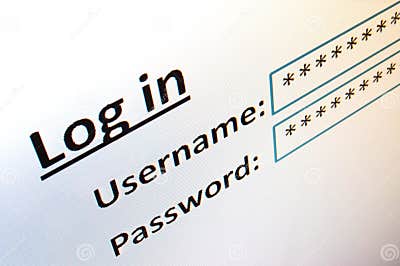 Login on a Website in the Internet Stock Image - Image of community ...