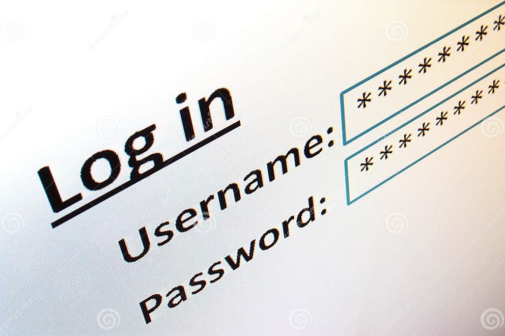 Login on a Website in the Internet Stock Image - Image of community ...