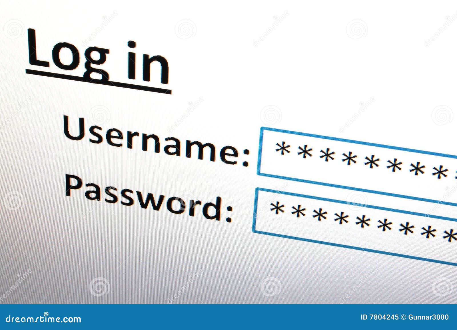 Login on a Website in the Internet Stock Image - Image of commerce ...