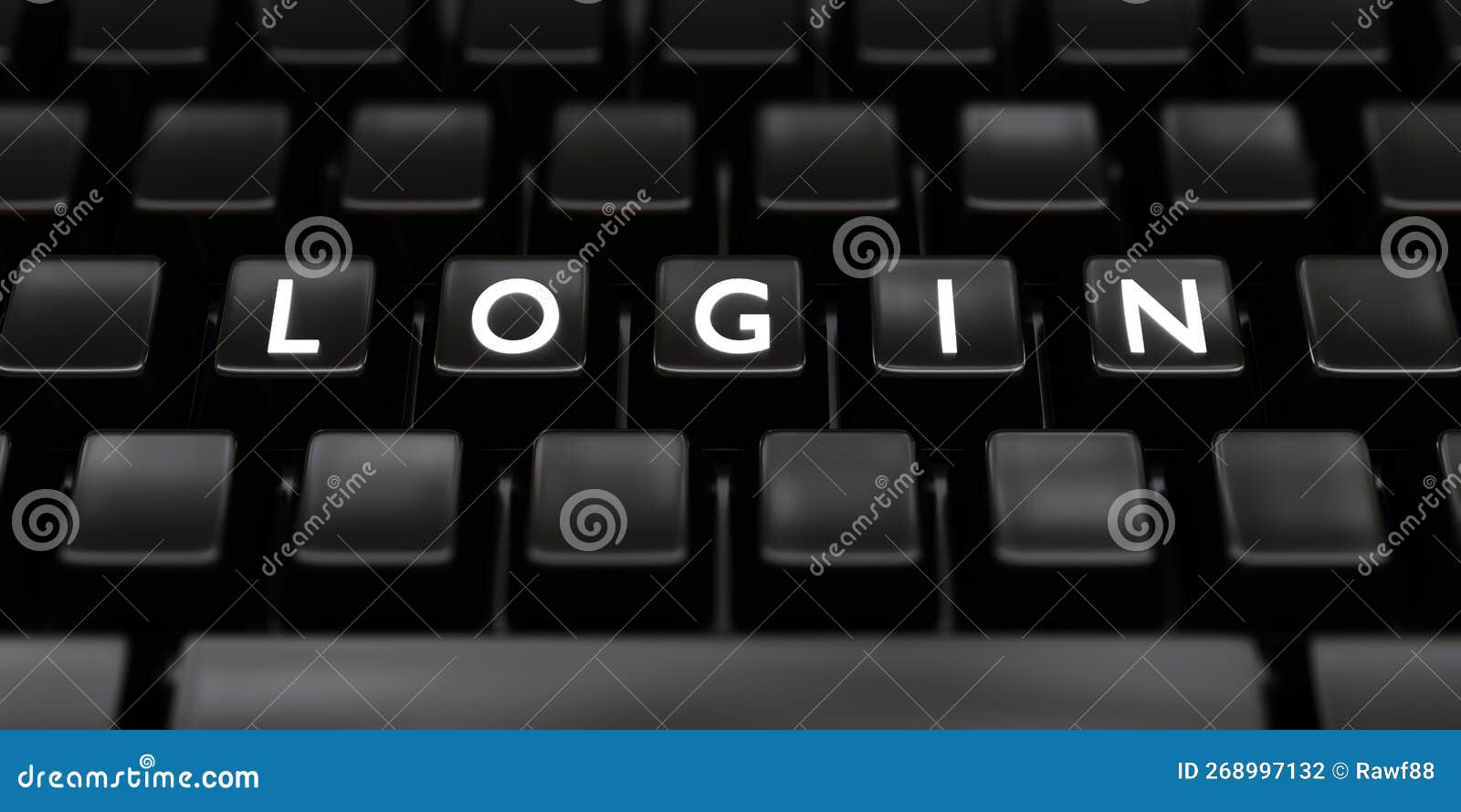 LOGIN White Letter Text on Black Computer Laptop Keyboard Background ...