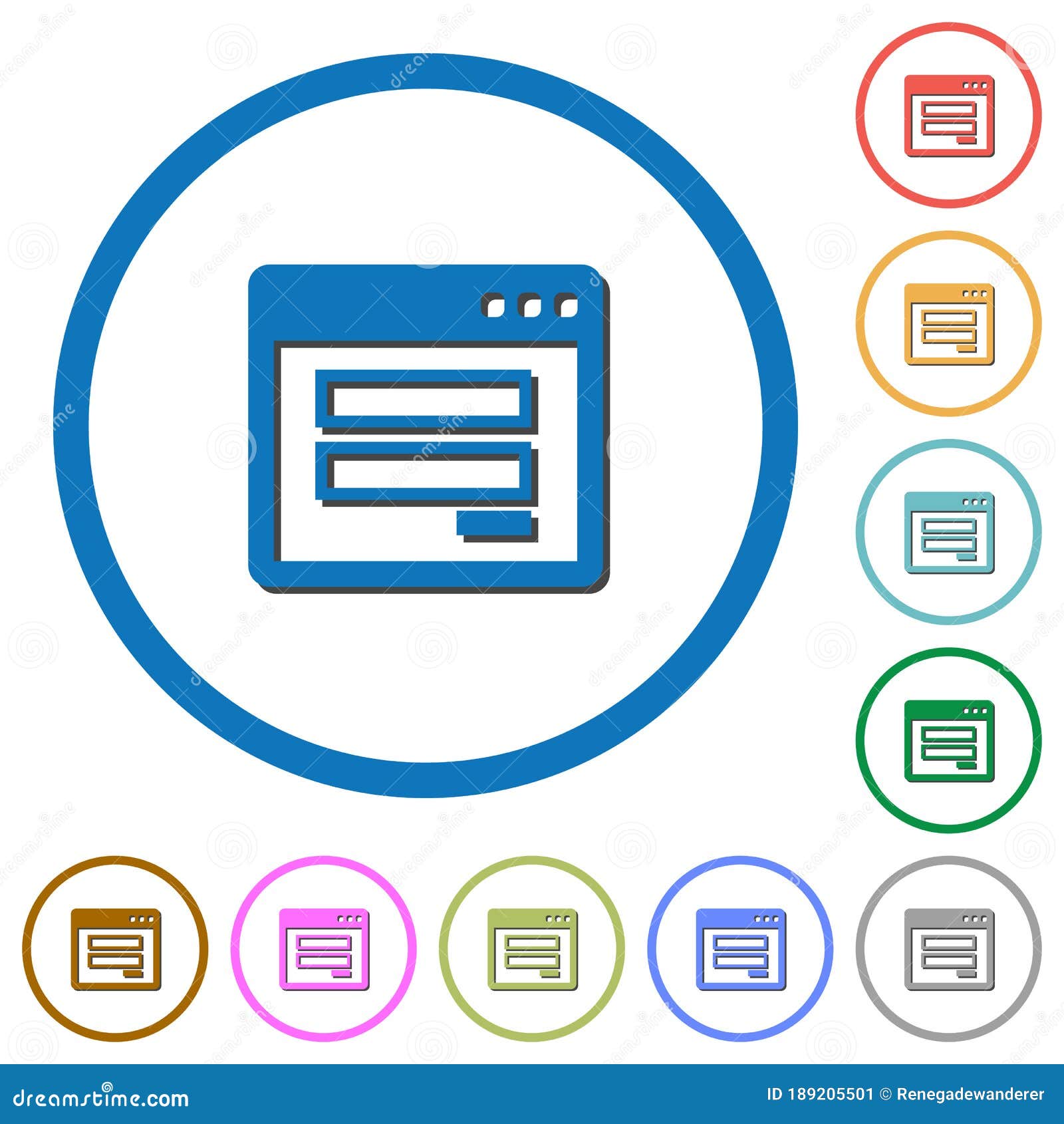 Login Window Vector Illustrations In 3D Style Royalty-Free Cartoon ...