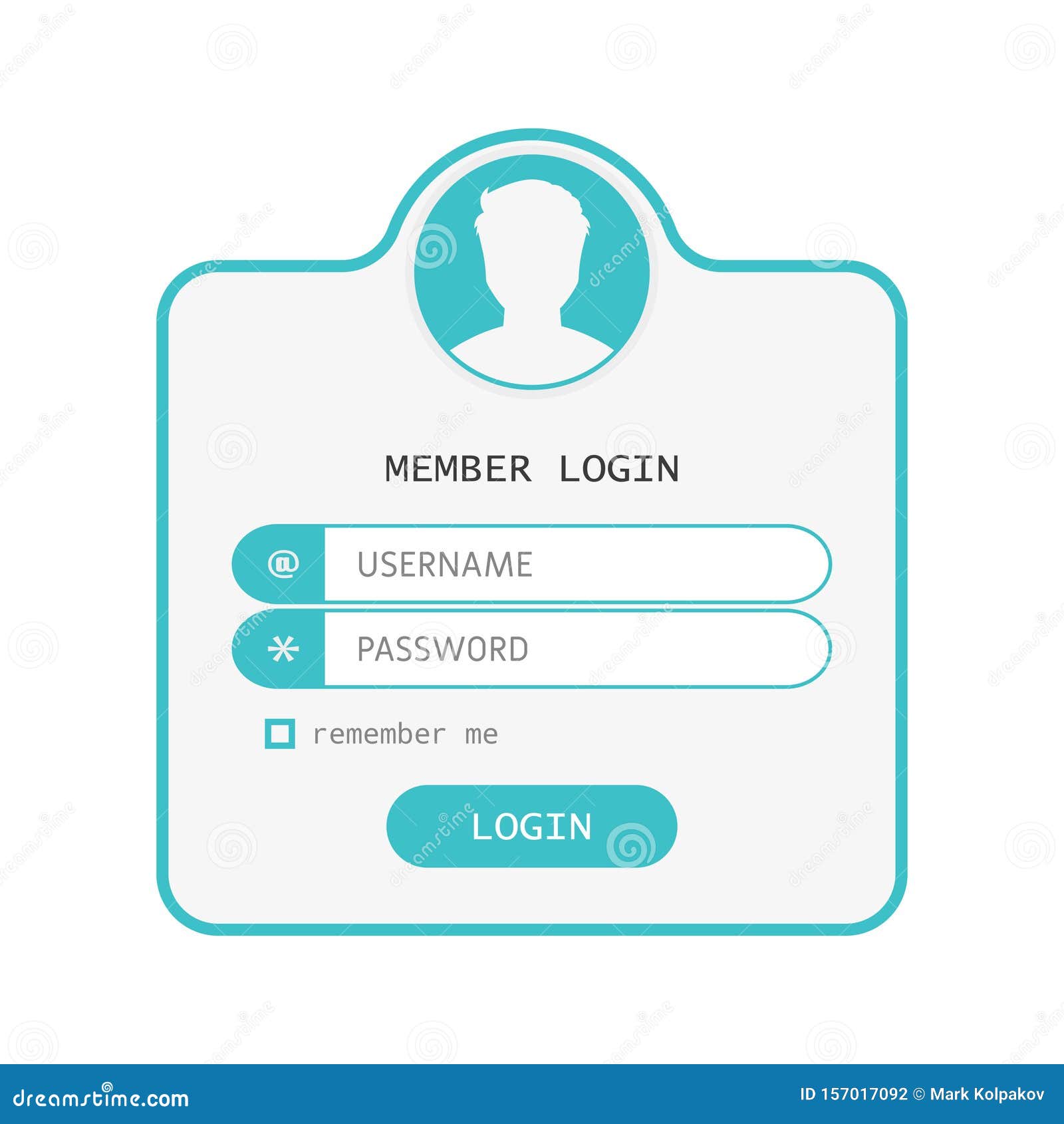 Login Window and Registration on the Website Stock Illustration ...