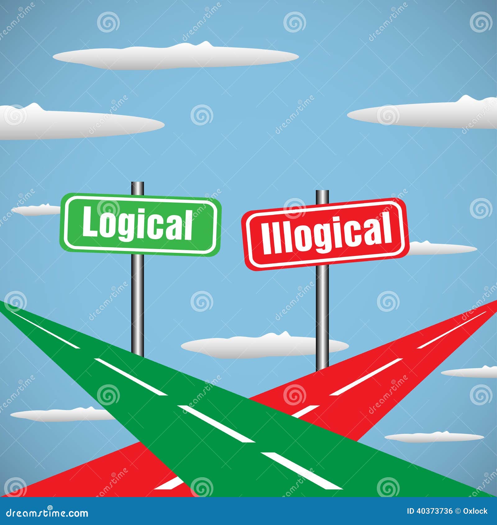 Logique et illogique illustration de vecteur. Illustration du dessin ...