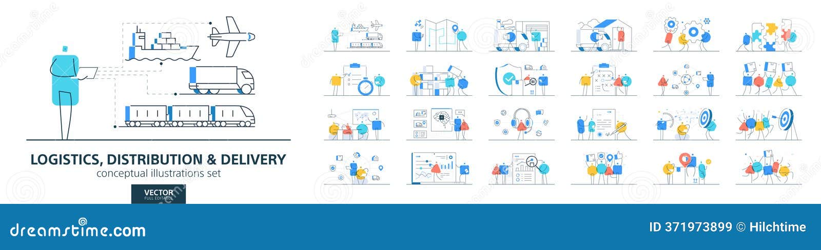 Flat Goods Shortage Icons Vector Illustration | CartoonDealer.com ...