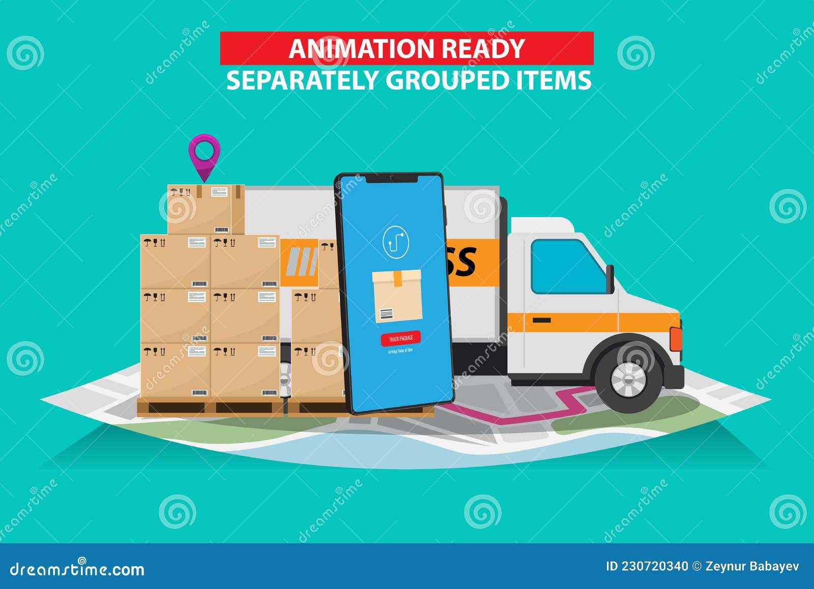 Logistic Cargo Truck for Freight Delivery Service. for Your ...