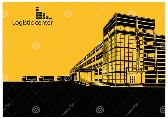 Logistic centre stock vector. Illustration of building - 8217283