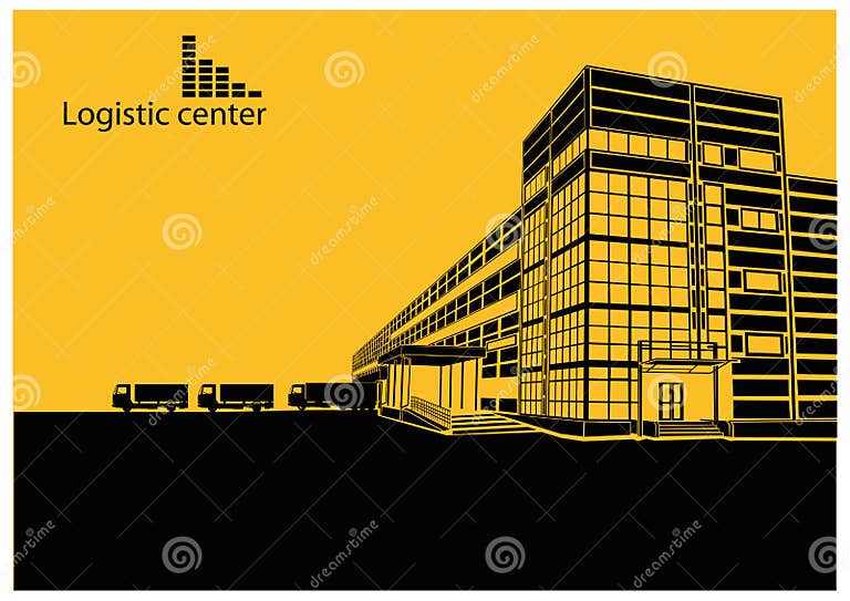 Logistic centre stock vector. Illustration of building - 8217283