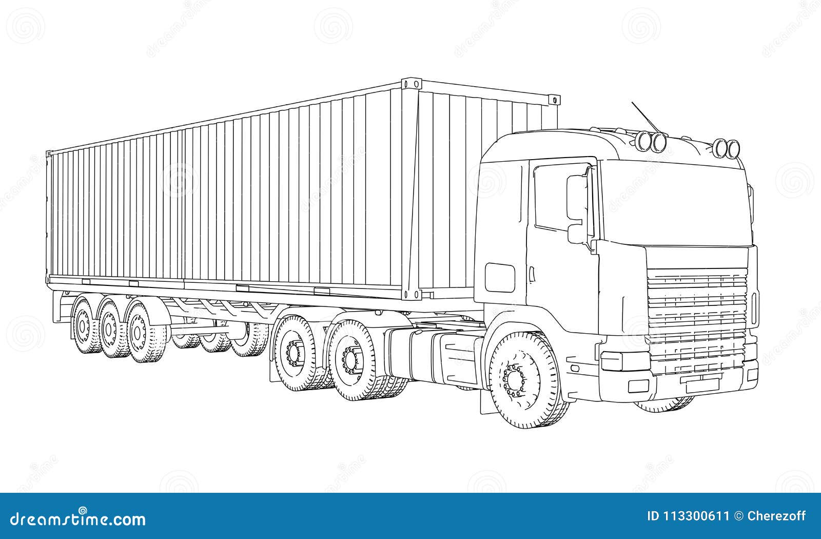 Logistic By Container Truck Stock Illustration Illustration Of Export
