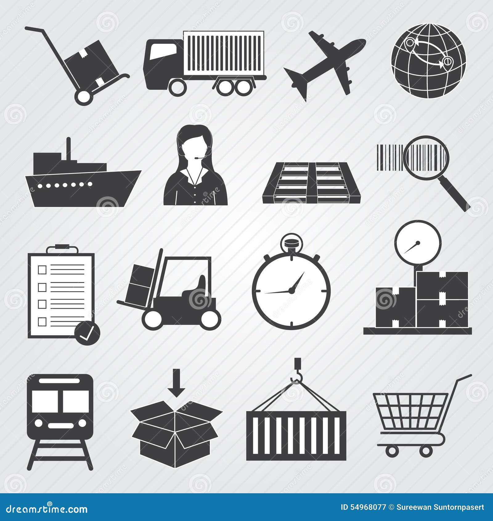 Logistic and Delivery Icons Vector Set Stock Vector - Illustration of ...