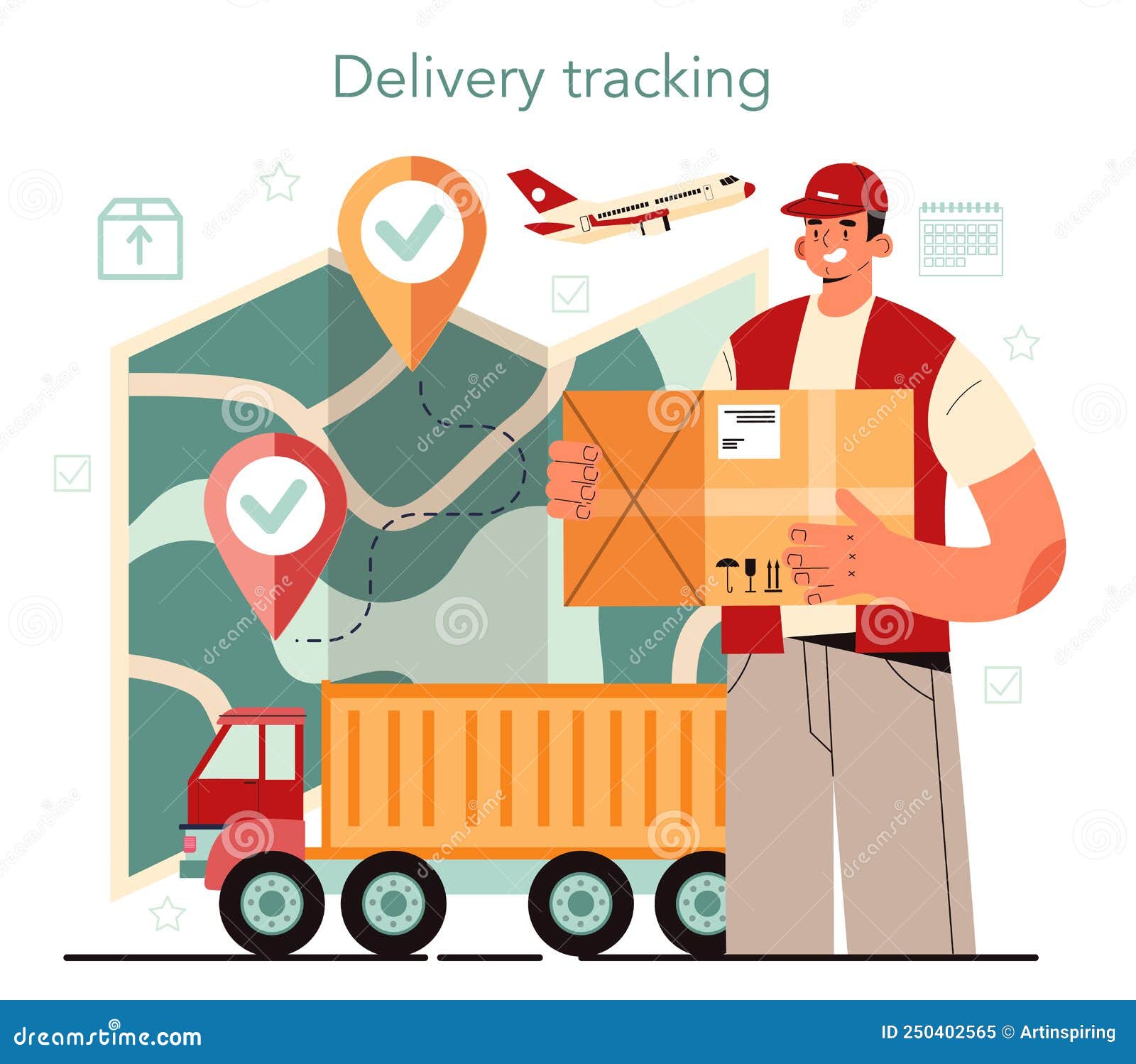 Logistic and Delivery Service Concept. Idea of Transportation Stock ...