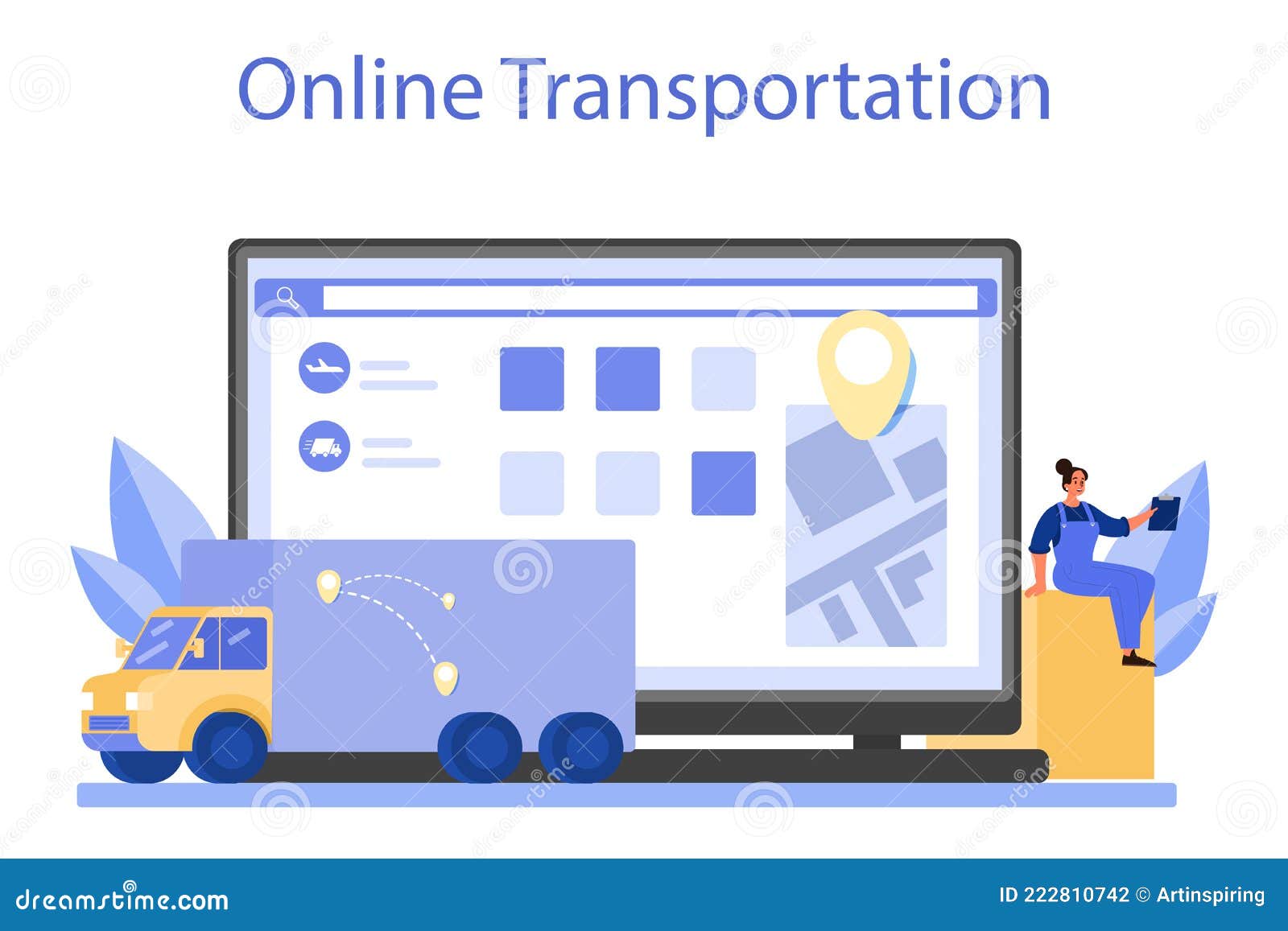 Logistic and Delivery Service Online Service or Platform. Idea of Cargo ...