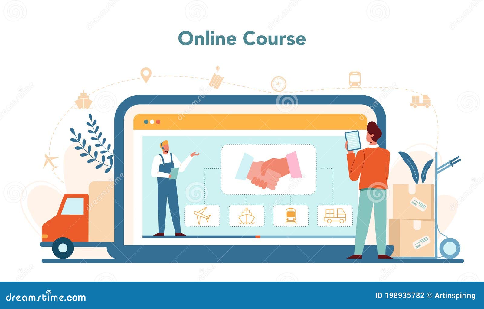 Logistic and Delivery Service Online Service or Platform. Idea Stock ...