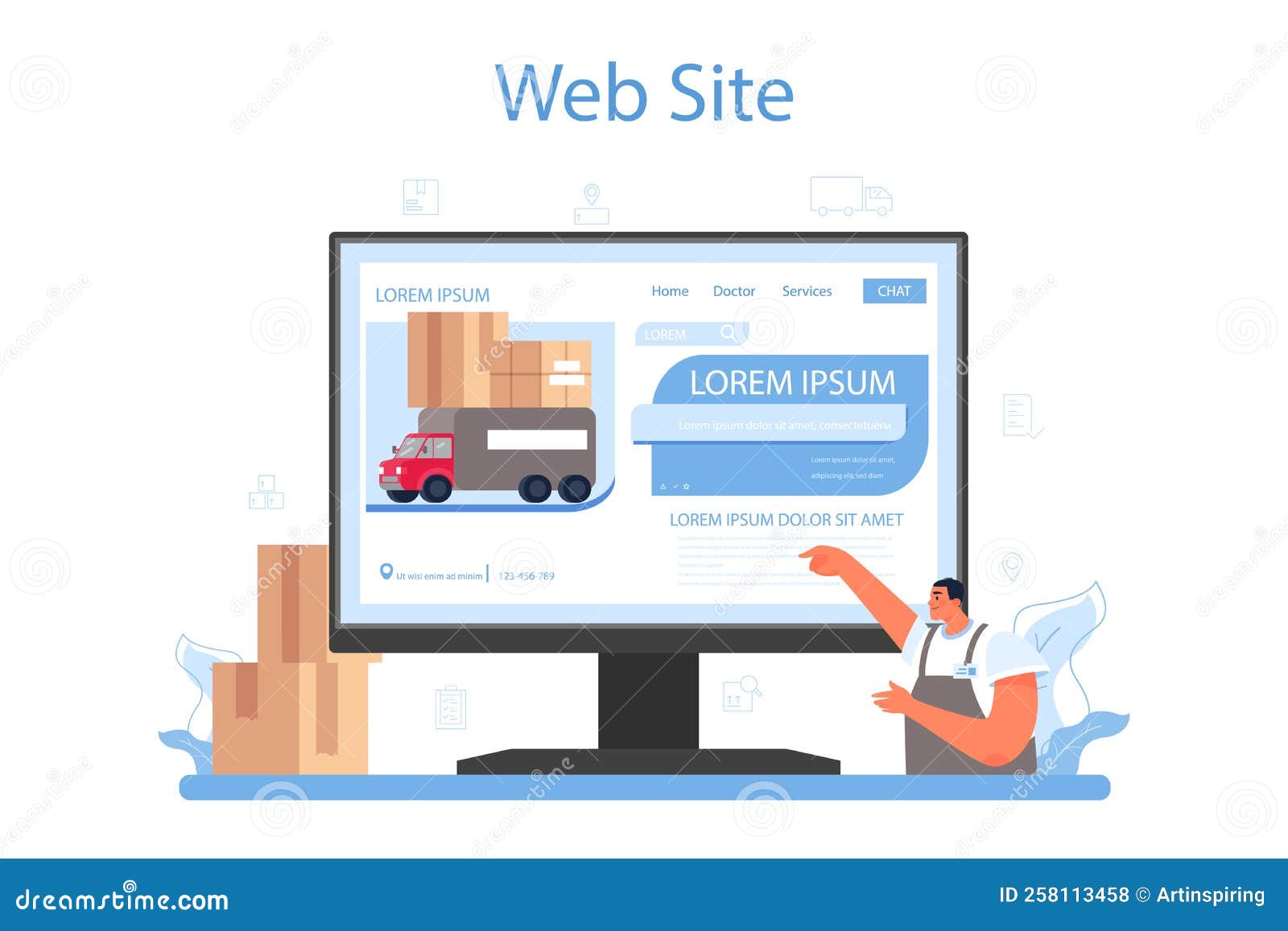 Logistic and Delivery Service Online Service or Platform. Idea of ...