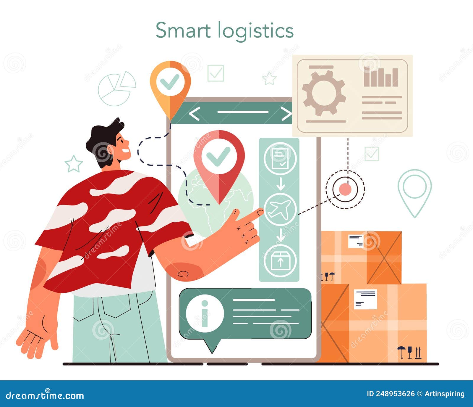 Logistic and Delivery Service Online Service or Platform Stock Vector ...