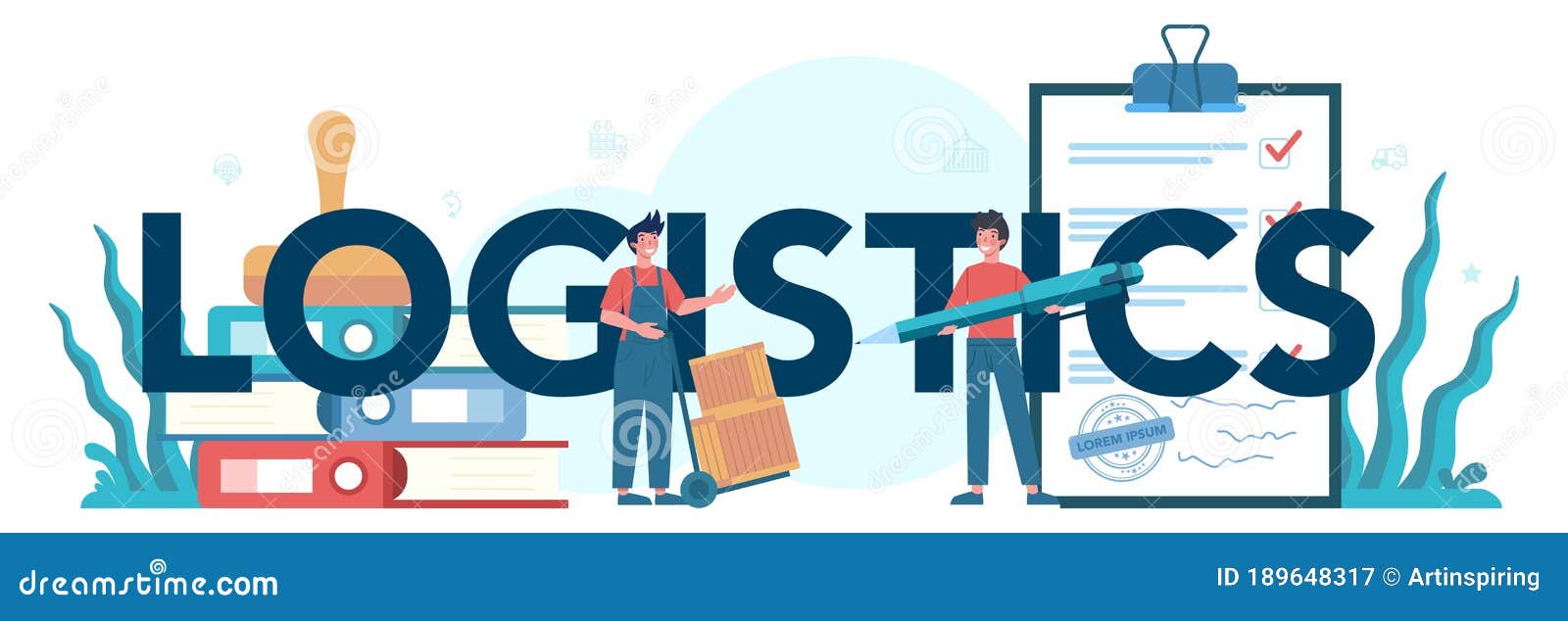 Logistic and Delivery Service Typographic Header Concept. Idea of Stock ...