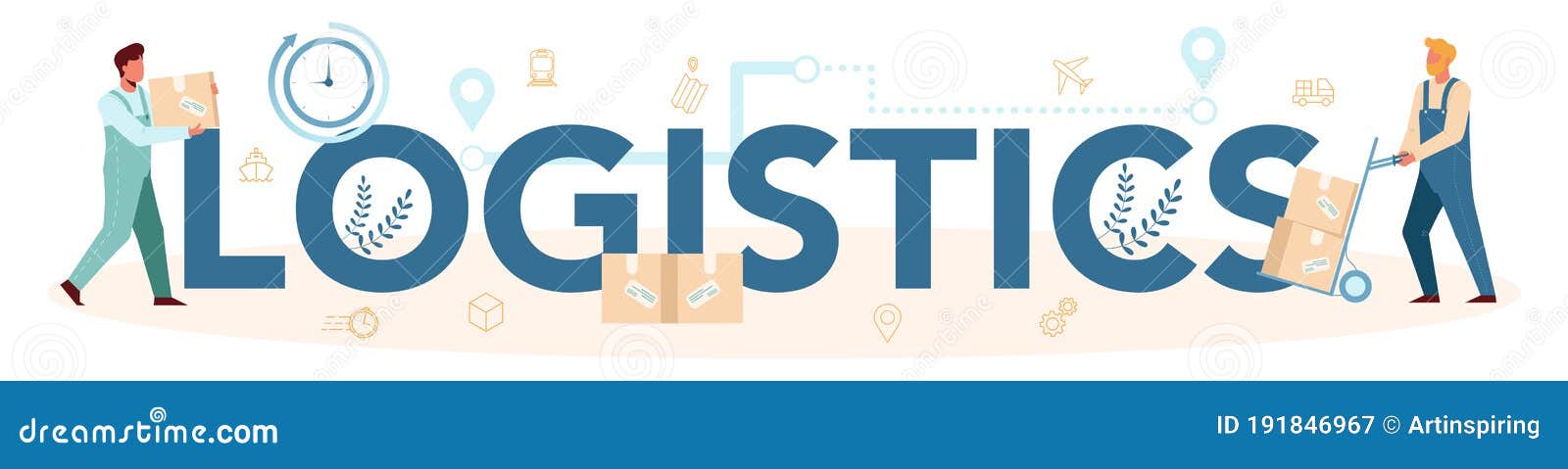 Logistic and Delivery Service Typographic Header. Idea of ...