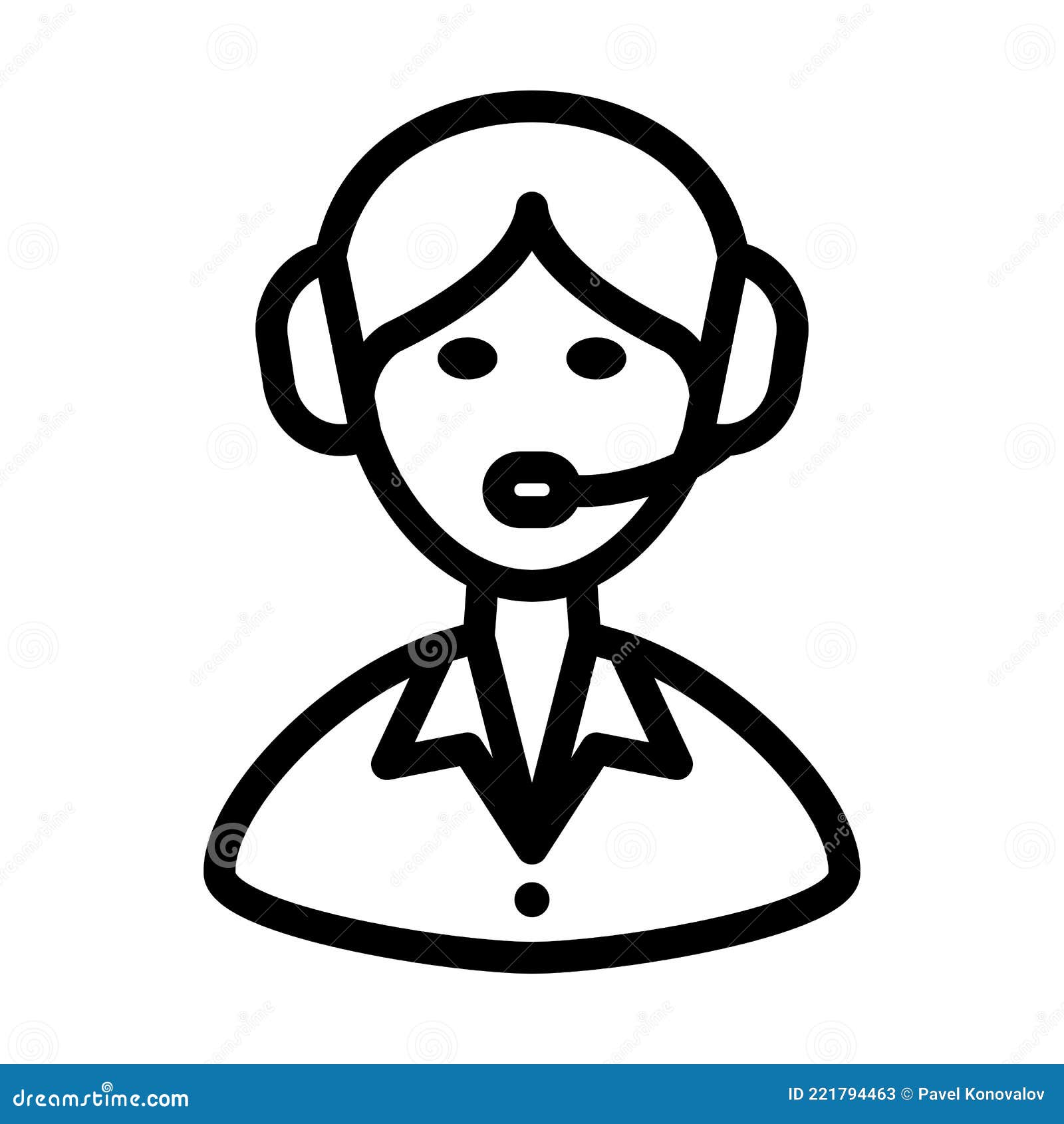 Logistic Dispatcher Consultant Icon Stock Vector - Illustration of ...