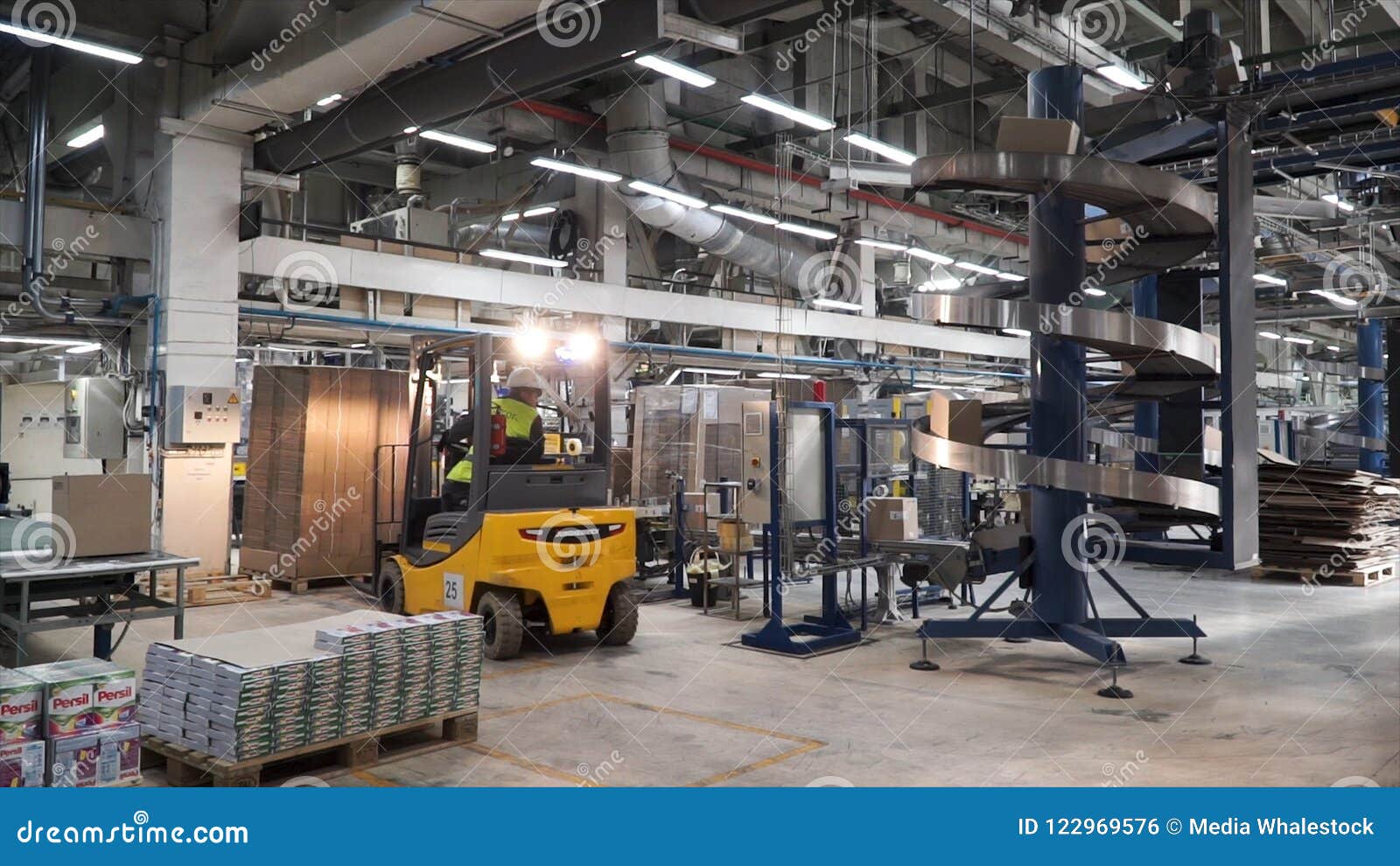 Logistic and Distribution Warehouse. Clip. Empty Warehouse Full of ...