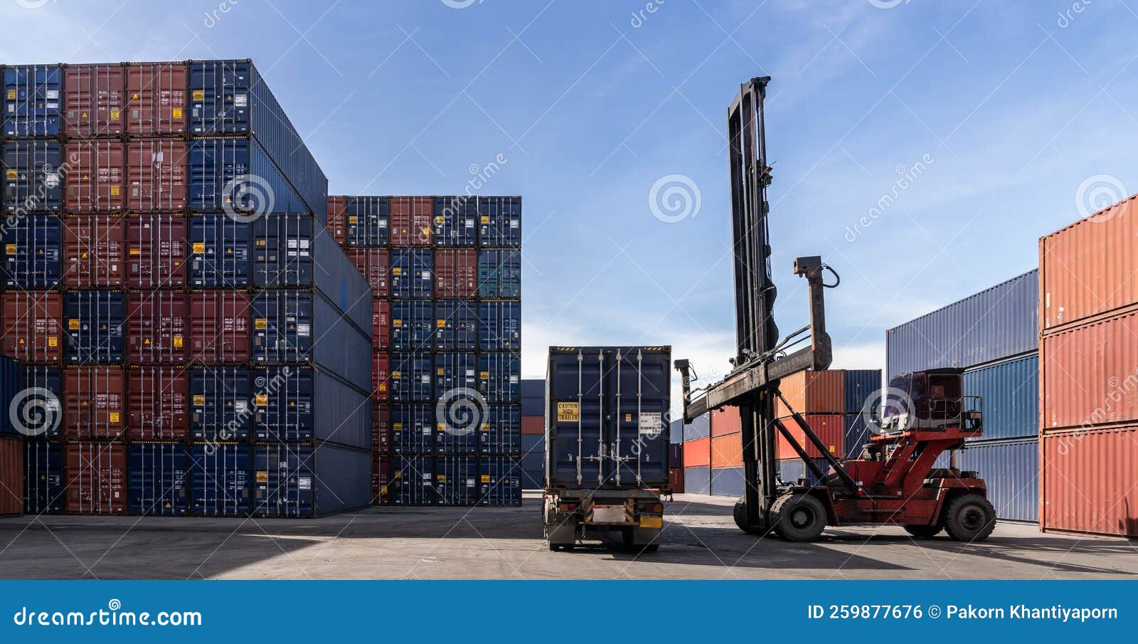 Logistic Export Import Concept Stock Photo - Image of dock, dockyard ...